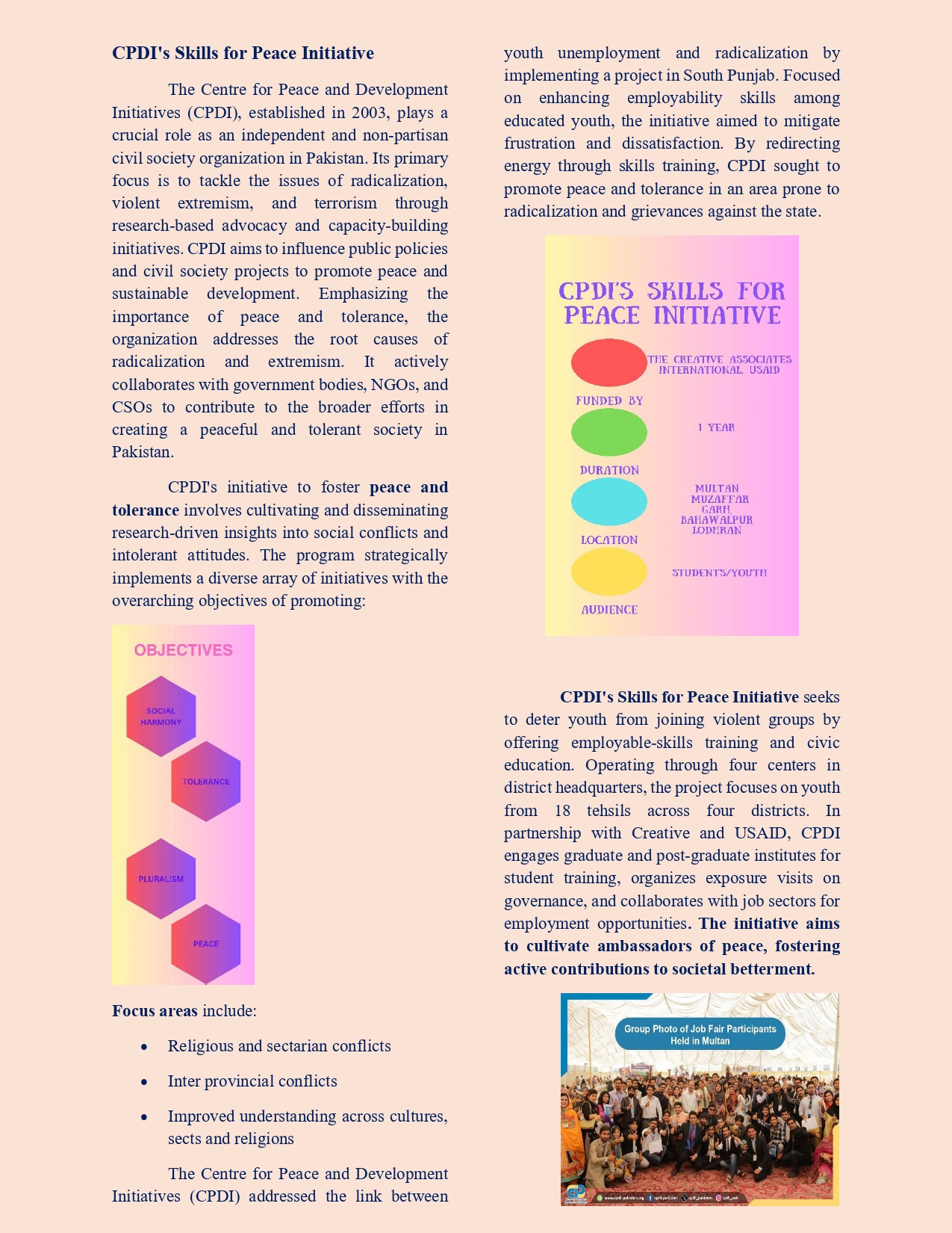 CPDI’s Skills for Peace Initiative - PPN